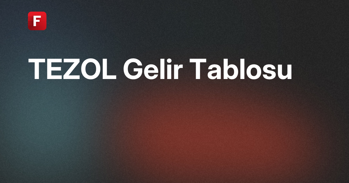 Europap Tezol Kağıt Sanayi ve Ticaret A.Ş. (TEZOL) Gelir Tablosu